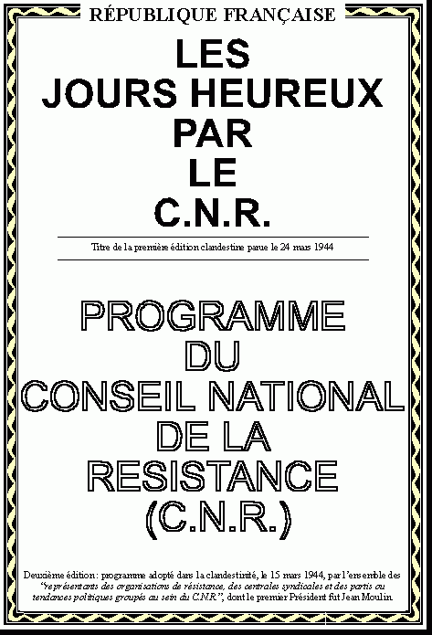 » 15 mars 1944 : le programme du CNR