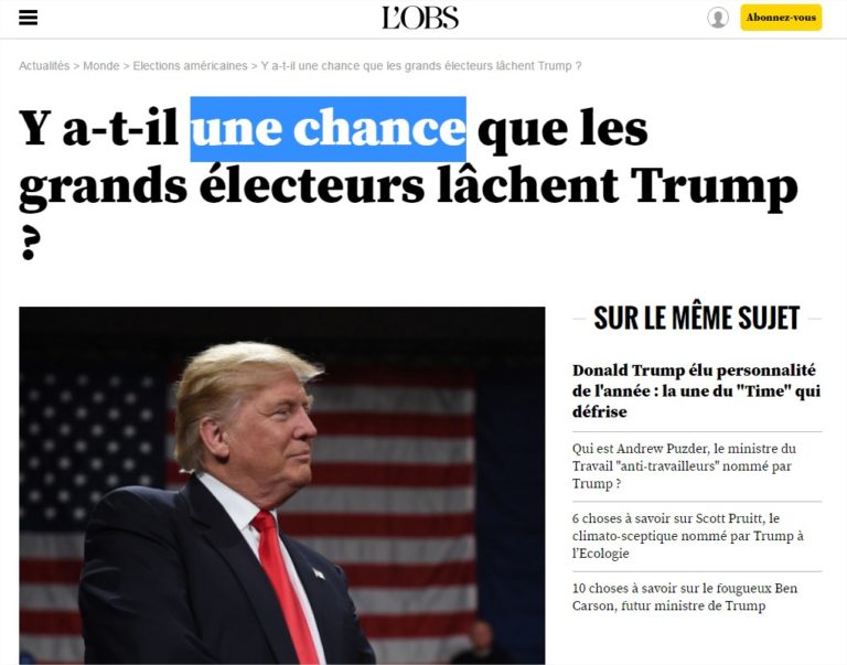 » Présidentielle américaine : Le vote des Grands Électeurs et la ...
