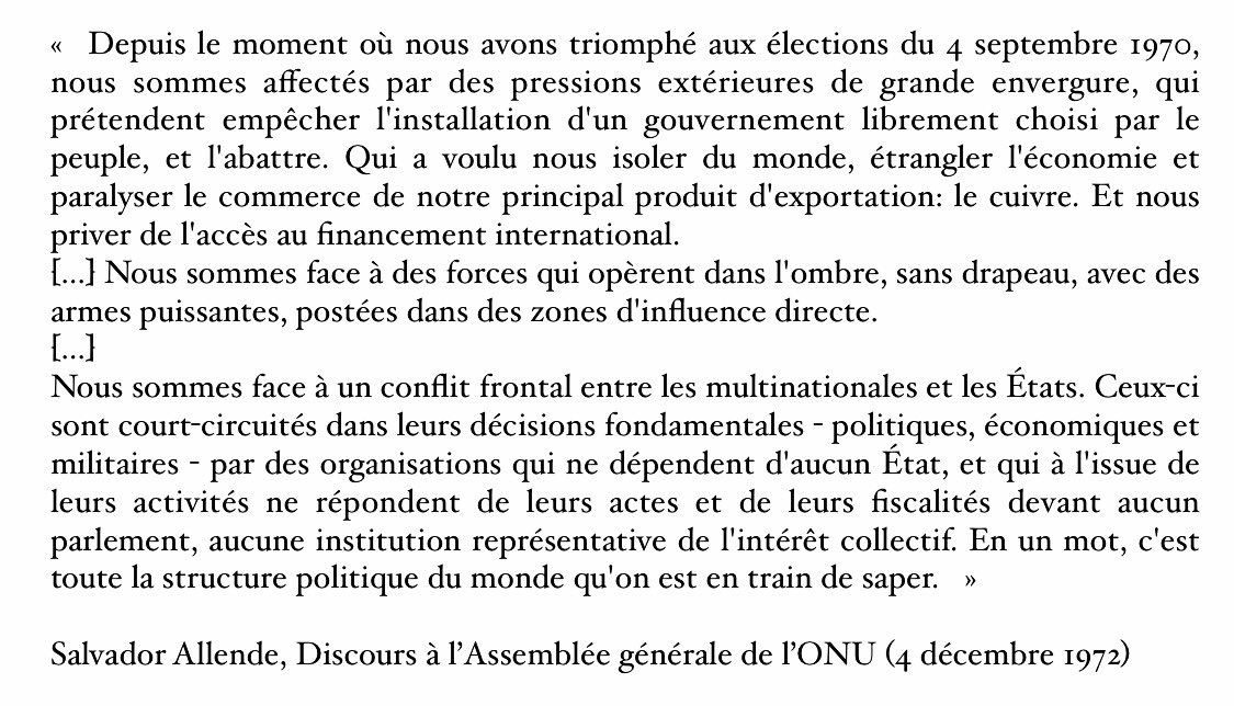 » 4 septembre 1970 : L’élection de Salvador Allende au Chili