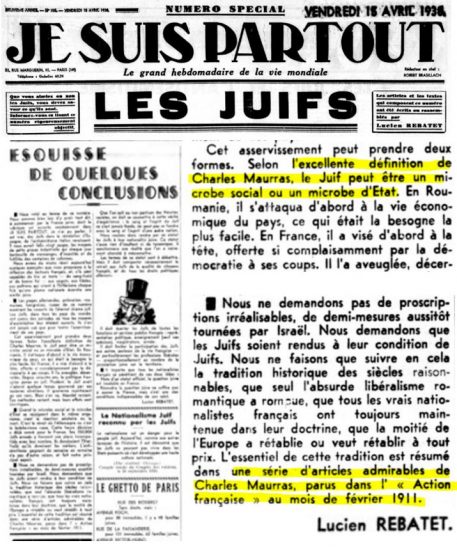 » Charles Maurras, antisémite forcené (2/2) : les appels à la violence ...