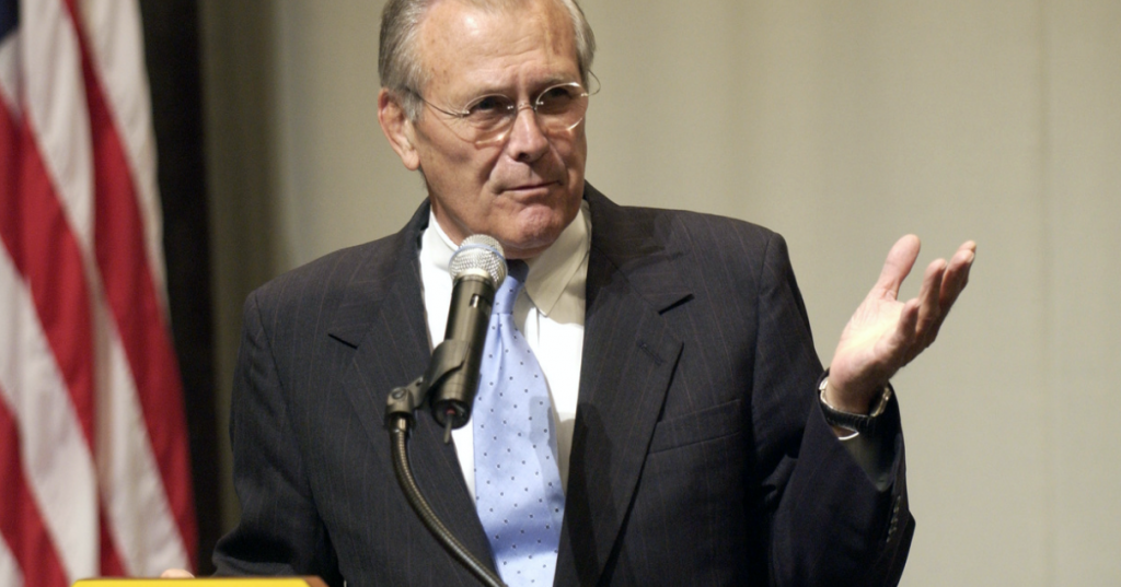 » Jusqu’à la fin, Donald Rumsfeld n’aura jamais eu à répondre de ses crimes